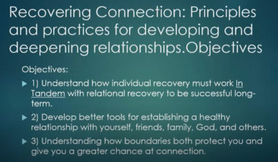 Recovering Connection: Zoom conference replay – Dr Mark Bird